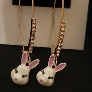 Betsey Johnson | Jewelry | New Cute Betsy Johnson Bunnyrabbit Crystal ...